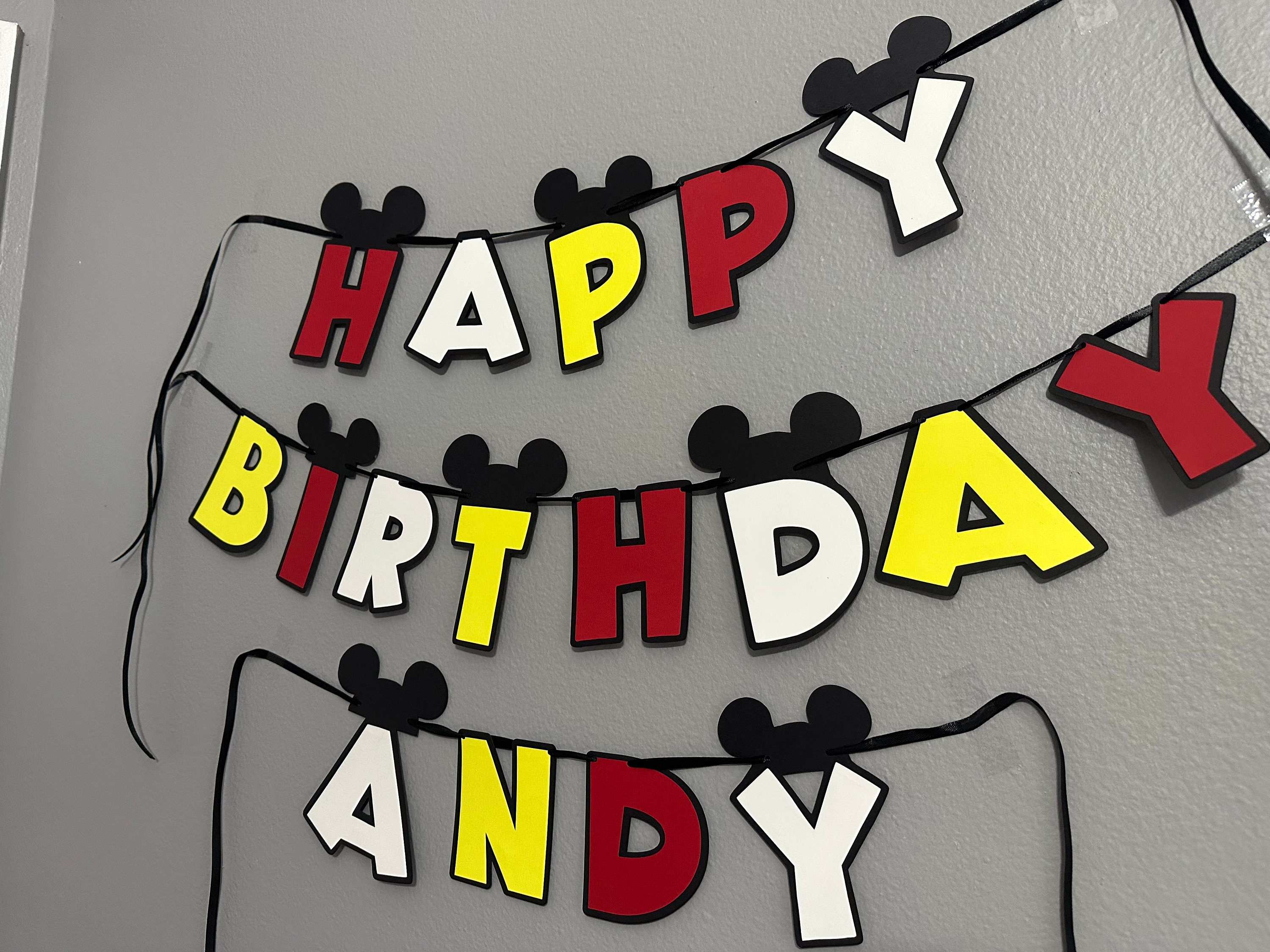 Mickey Mouse Banner. Mickey Mouse Party Banner. Mickey Mouse Birthday ...