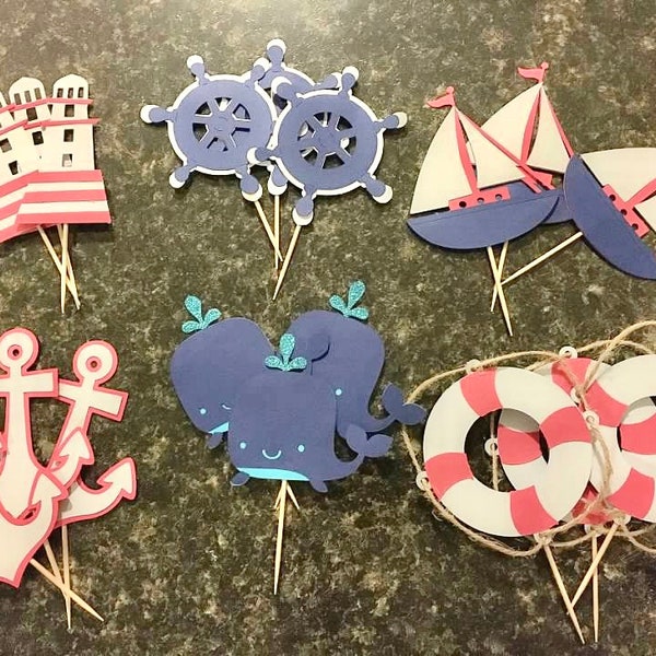Nautical Cupcake - Etsy