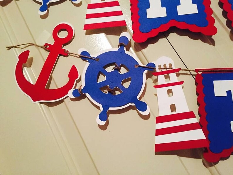 Nautical Banner. Nautical Birthday Banner. Nautical Party. Nautical ...