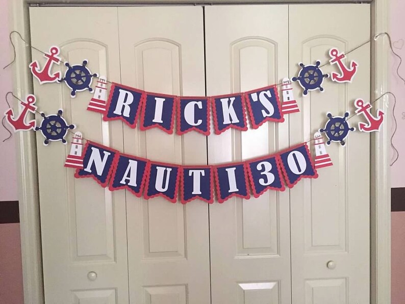 Nautical Banner. Nautical Birthday Banner. Nautical Party. Nautical ...