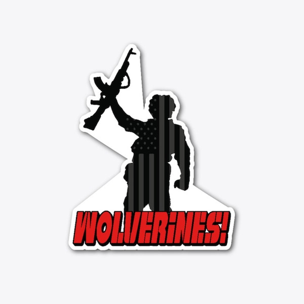 Red Dawn Wolverines Sticker - Etsy