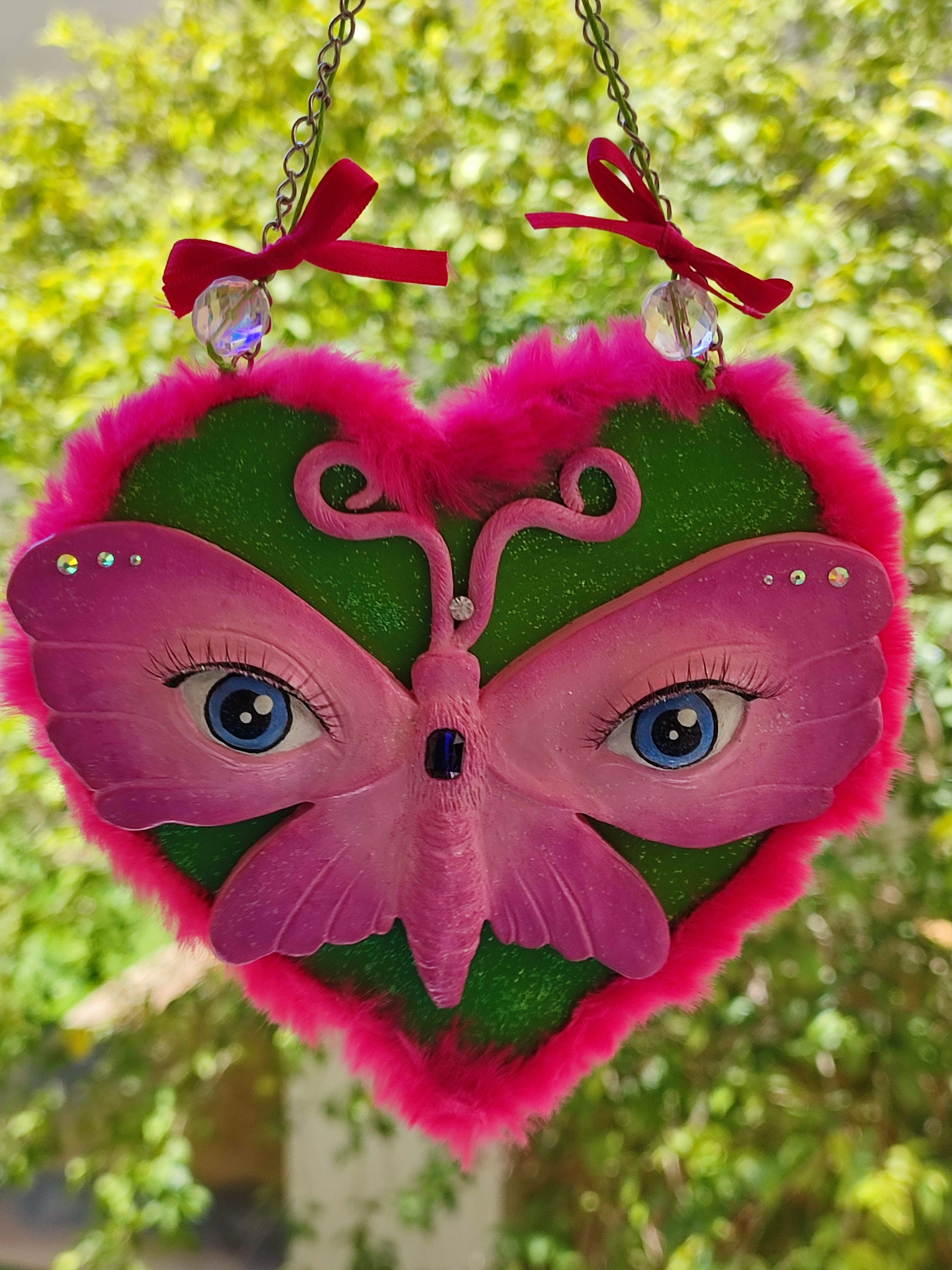 Fluffy Wall Artclay Decorationbutterfly Arttrippy Art - Etsy