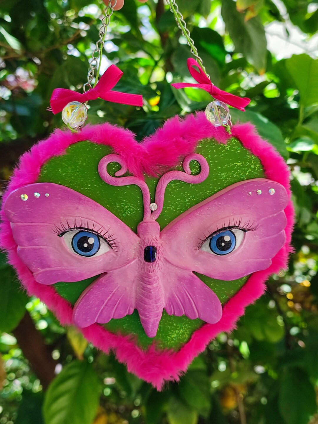 Fluffy Wall Artclay Decorationbutterfly Arttrippy Art - Etsy