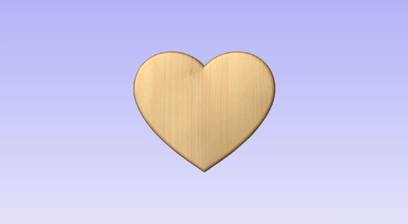 Heart 3D STL File CNC Router Carving Machine Artcam Aspire | Etsy UK