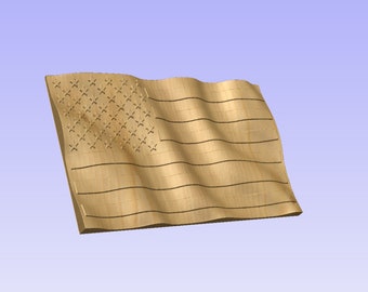 Wavy Flag Cnc File - Etsy