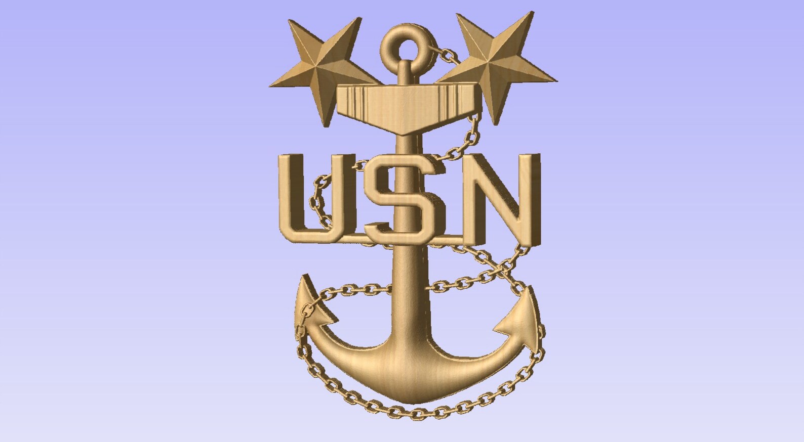 Navy Master Chief Anchor 3D STL File CNC Router Carving | Etsy Hong Kong