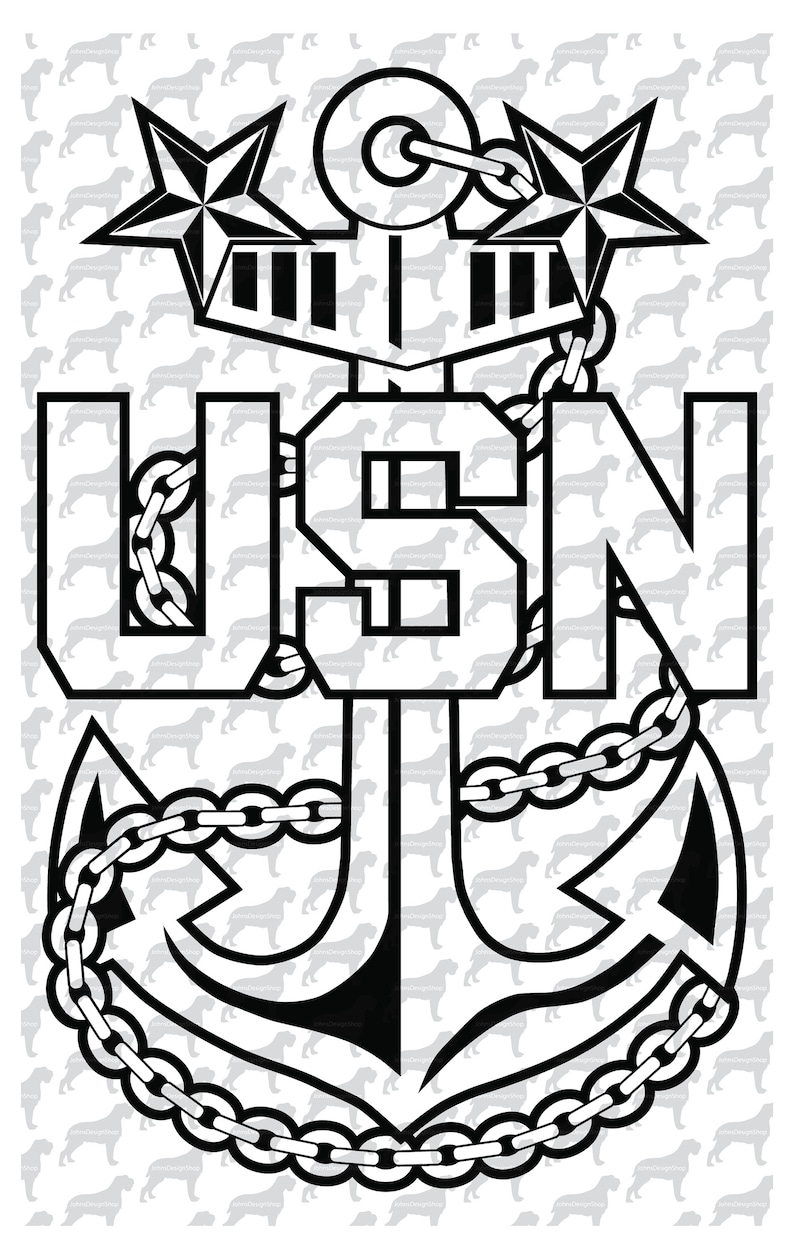 Navy Master Chief Anchor DXF and SVG Digital Vectors Vinyl - Etsy Canada