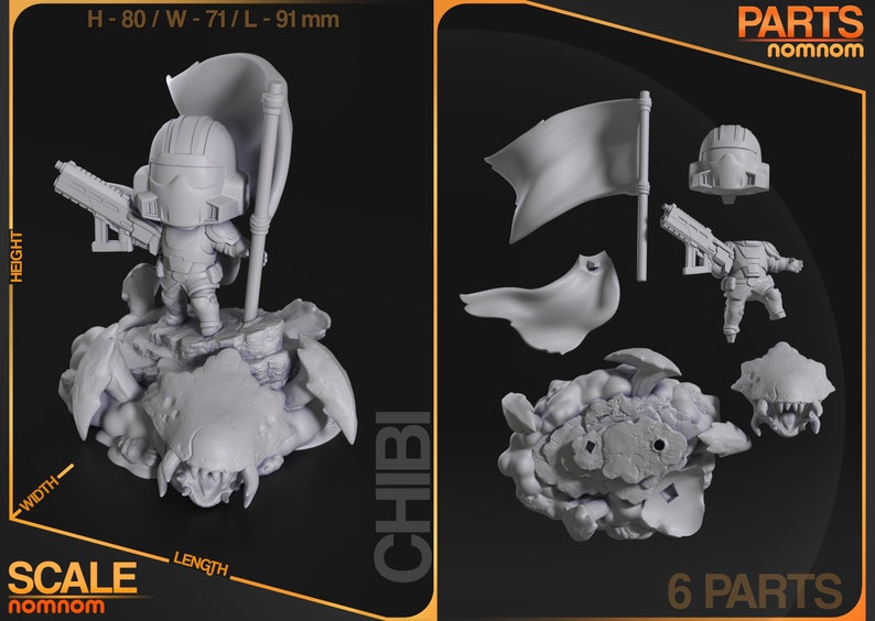 Chibi Helldiver Helldivers 2. Resin Kit 3d Printed. - Etsy