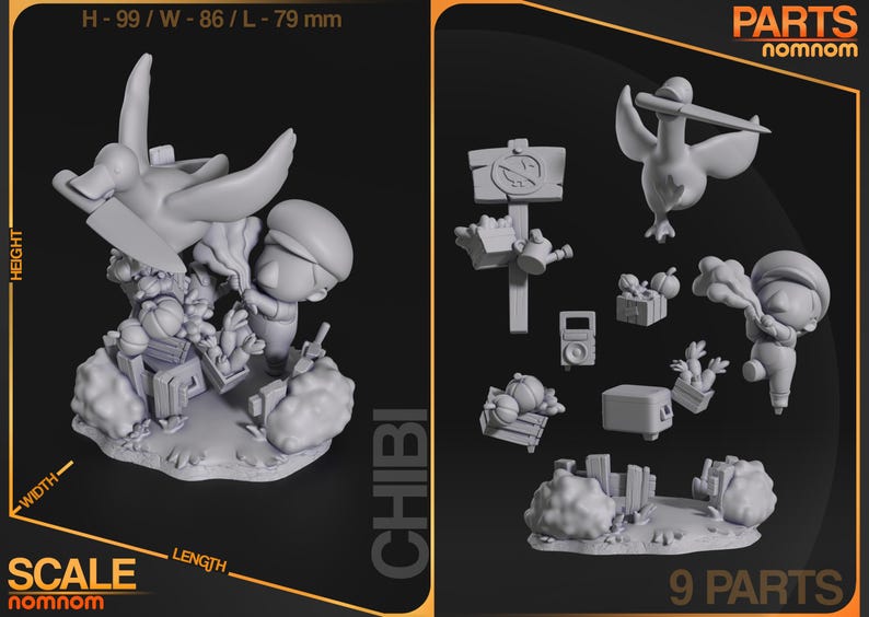 Chibi Goose - Resin Kit - 3d Printed - Etsy