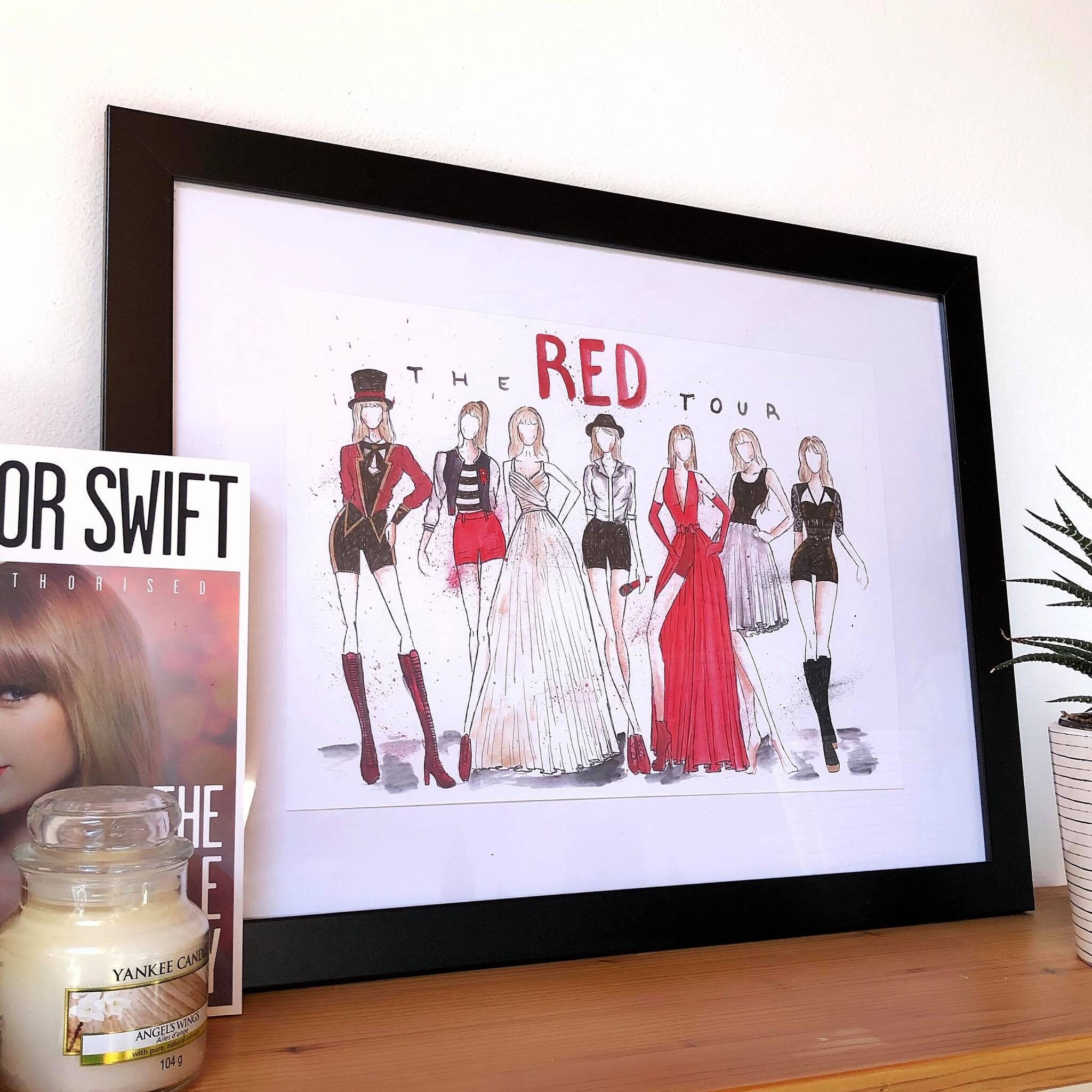 The Red Tour Stage Outfits Print - Etsy