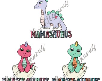 Babysaurus Mummysaurus Daddysaurus SVG Cut File Digital - Etsy