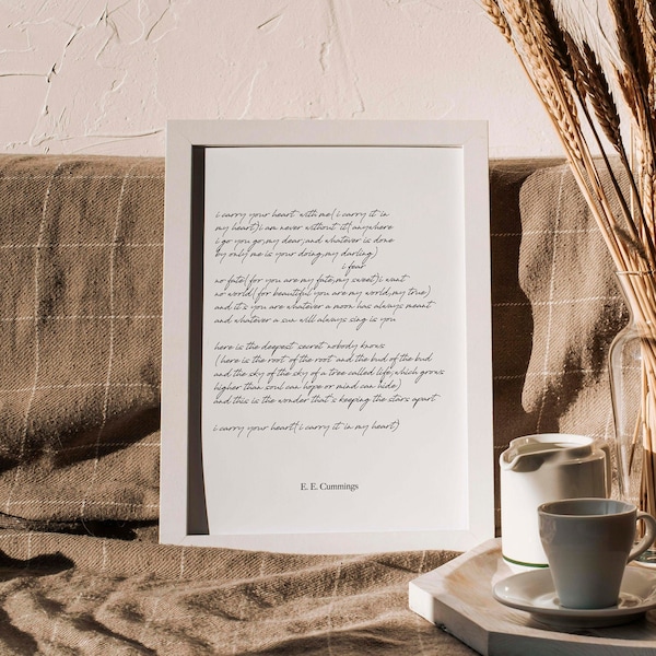 Ee Cummings Poem - Etsy