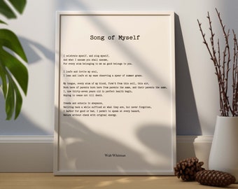 Walt Whitman Poem | Etsy