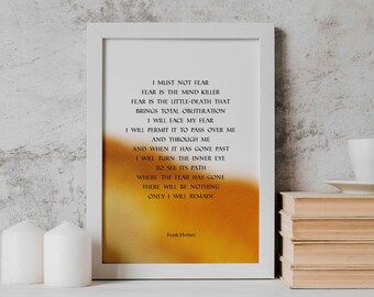 I Must Not Fear Poster - Etsy