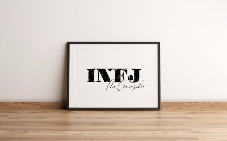 INFJ Wall Art Print, MBTI Personality Types, INFJ the Counselor Gift ...