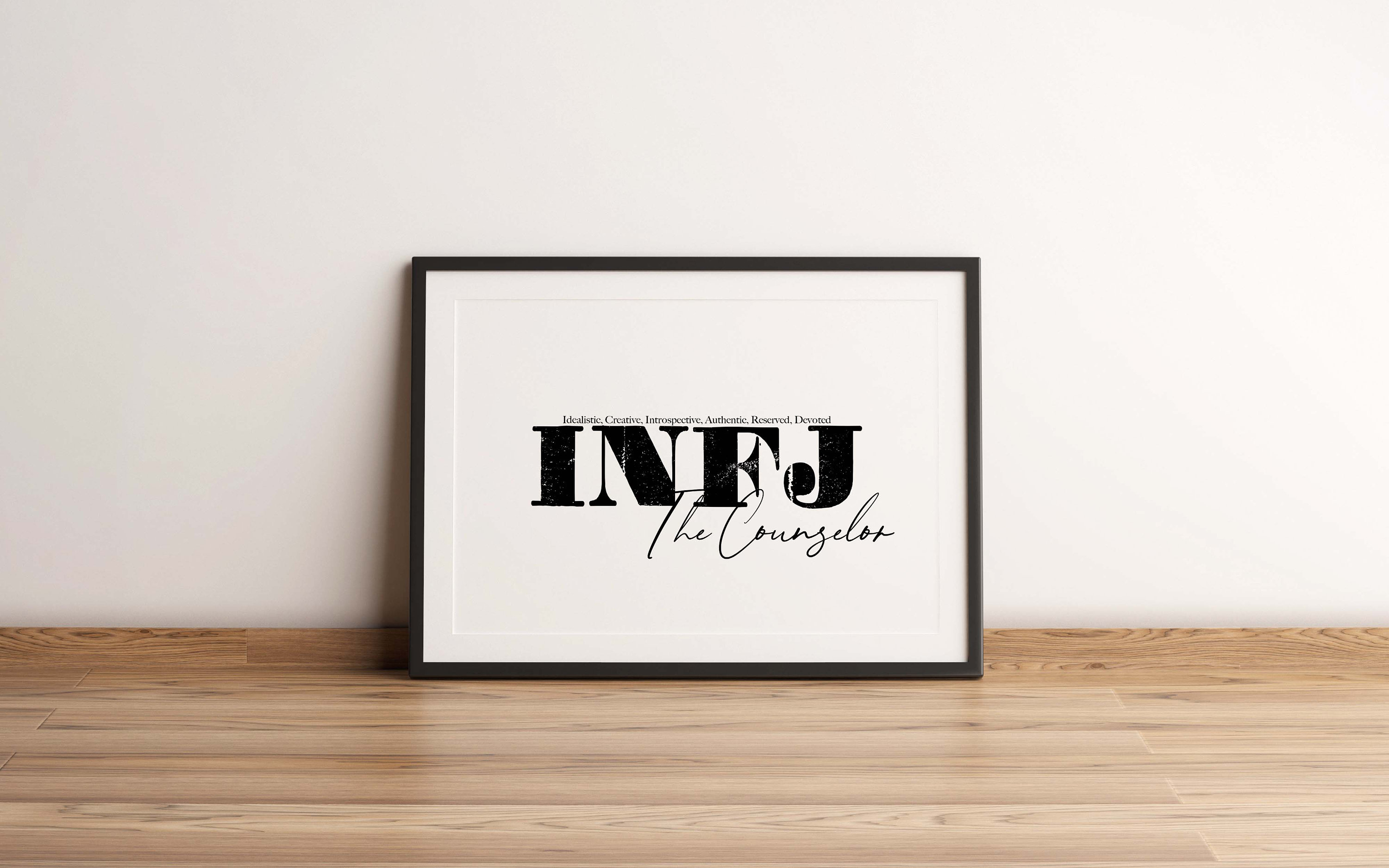 INFJ Wall Art Print, MBTI Personality Types, INFJ the Counselor Gift ...