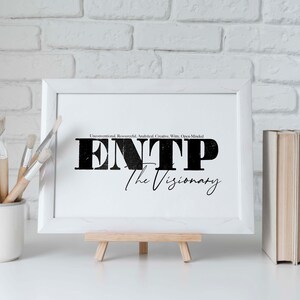 ENTP Wall Art Print, MBTI Personality Types, ENTP the Visionary Gift ...