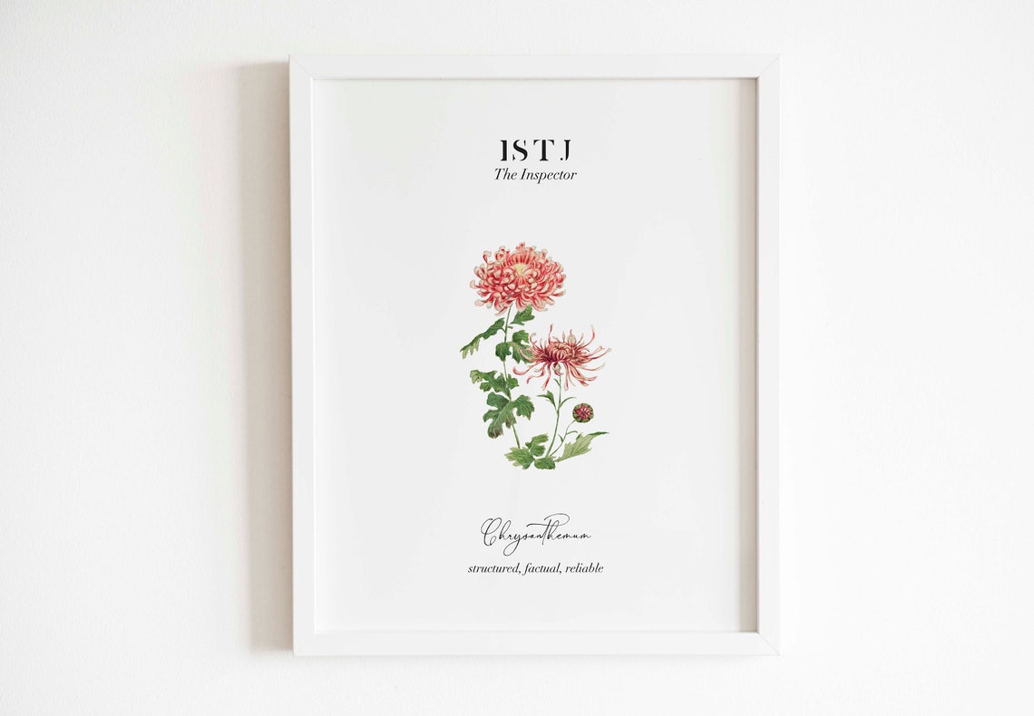MBTI Introvert Flower Art Prints Bundle Infj Infp Intj Intp - Etsy
