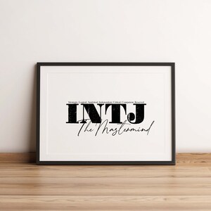 INTJ Wall Art Print, MBTI Personality Types, INTJ the Mastermind Gift ...