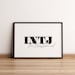 INTJ Wall Art Print MBTI Personality Types INTJ the - Etsy