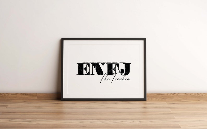 ENFJ Wall Art Print MBTI Personality Types ENFJ the Teacher - Etsy