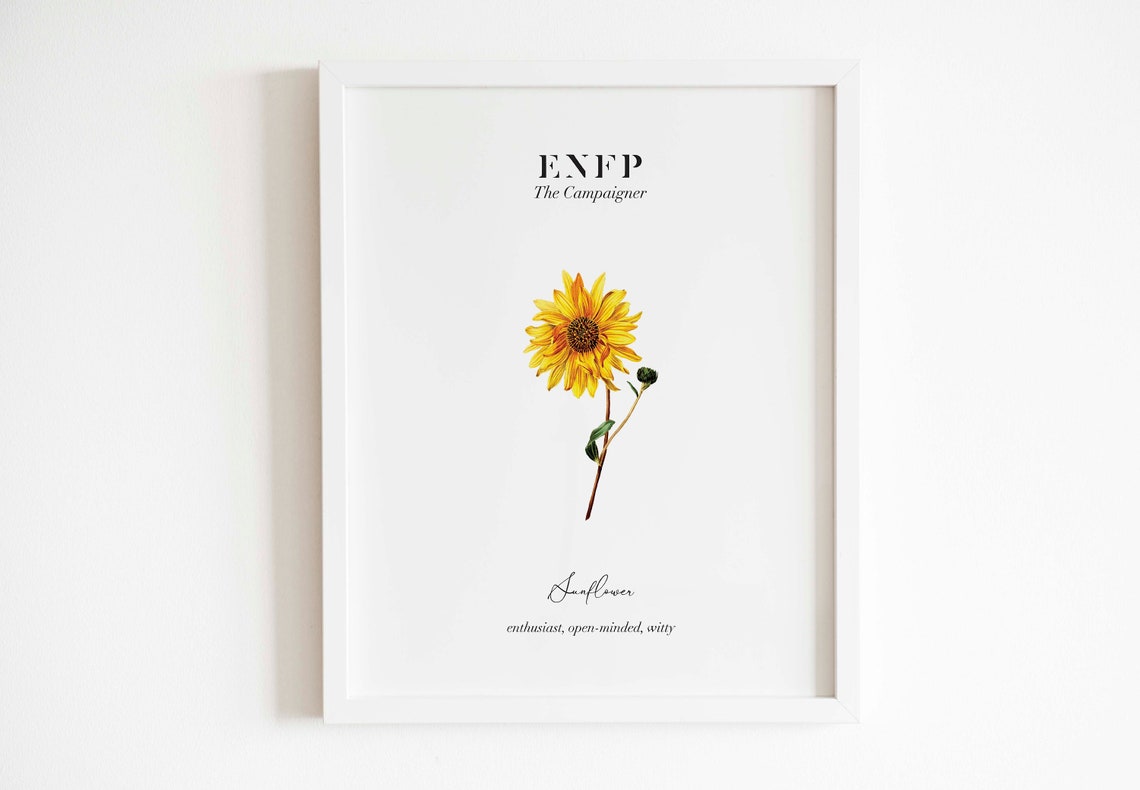 MBTI Extrovert Flower Art Prints Bundle Enfj Enfp Entp Entj - Etsy