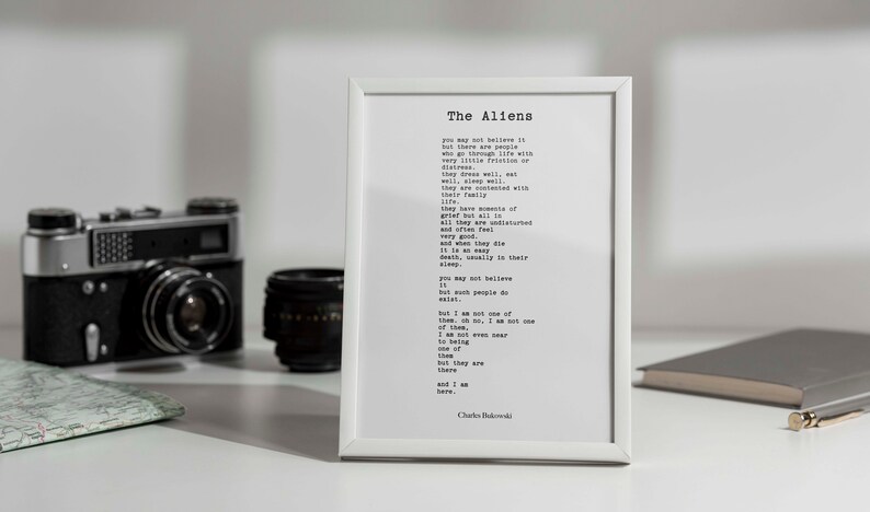 Charles Bukowski Poem Print: the Aliens (digital Download) - Etsy