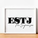 ESTJ Wall Art Print, MBTI Personality Types, ESTJ the Supervisor Gift ...