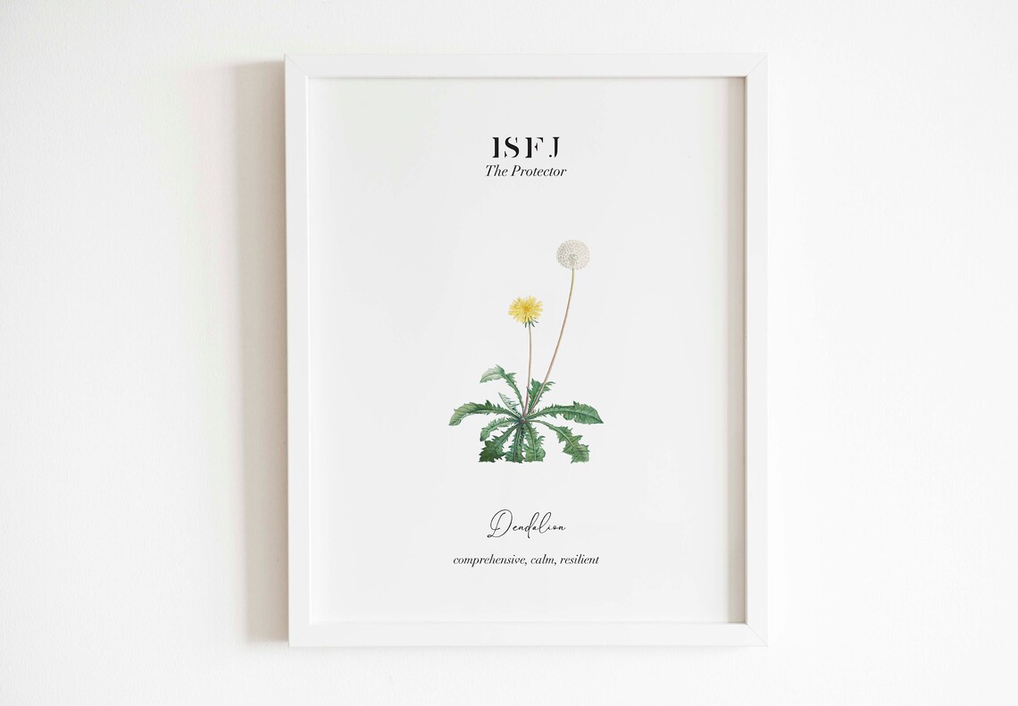 MBTI Introvert Flower Art Prints Bundle Infj Infp Intj Intp - Etsy
