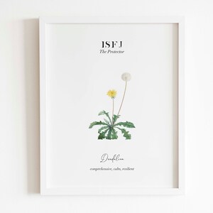 MBTI Introvert Flower Art Prints Bundle, Infj Infp Intj Intp Isfj Istj ...