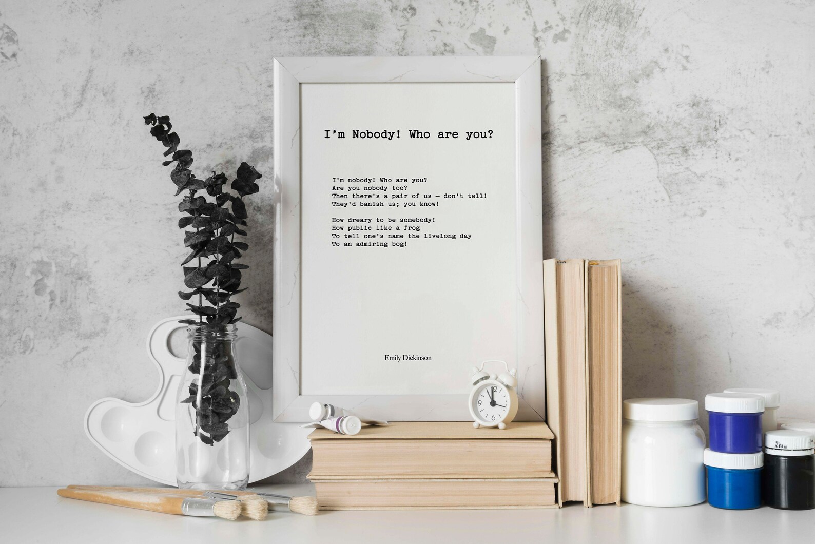 Emily Dickinson Poem Print, I'm Nobody! Who Are You? Poetry Wall Art - Etsy