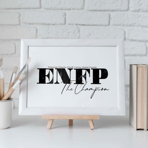 ENFP Wall Art Print, MBTI Personality Types, ENFP the Champion Gift ...