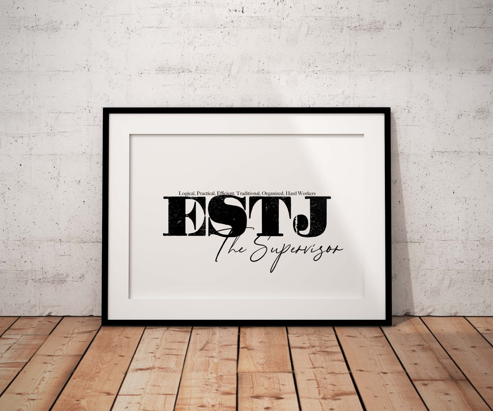 ESTJ Personality Print: the Supervisor, Myers-briggs Decor (digital ...