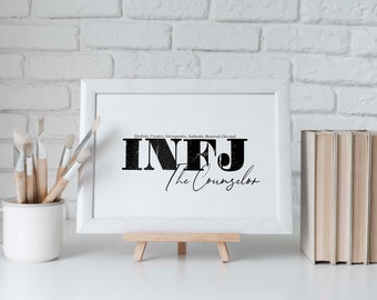 INFJ Personality Type | Printable Wall Art | MBTI Myers-briggs | Office ...
