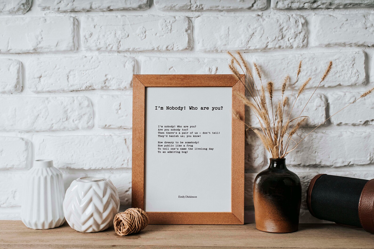 Emily Dickinson Poem Print I'm Nobody Who Are You - Etsy