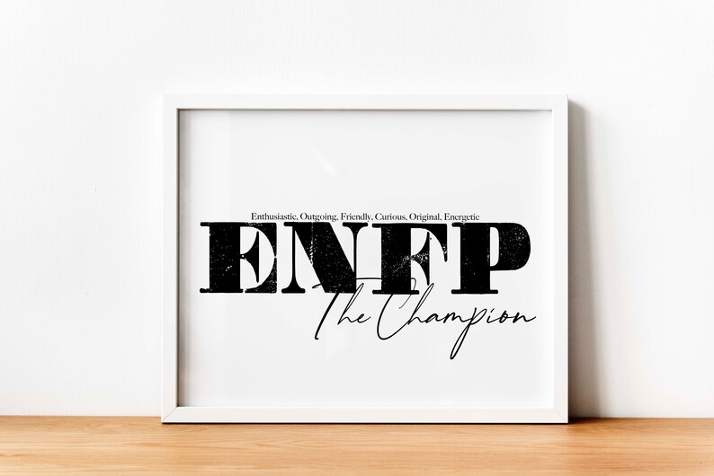 ENFP Wall Art Print, MBTI Personality Types, ENFP the Champion Gift ...