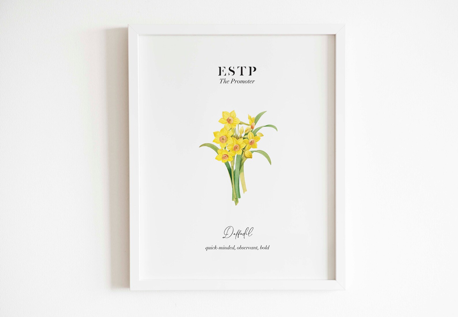 MBTI Extrovert Flower Art Prints Bundle: Personality Type Gift (digital ...