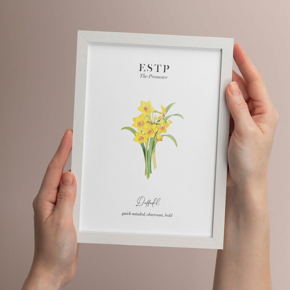 ESTP Art Print MBTI Gifts Daffodil Flower Art Print Vintage - Etsy