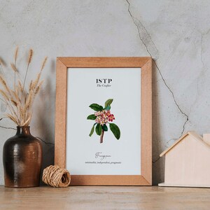 ISTP Art Print, MBTI Gifts, Frangipani Art Print, Vintage Floral Print ...