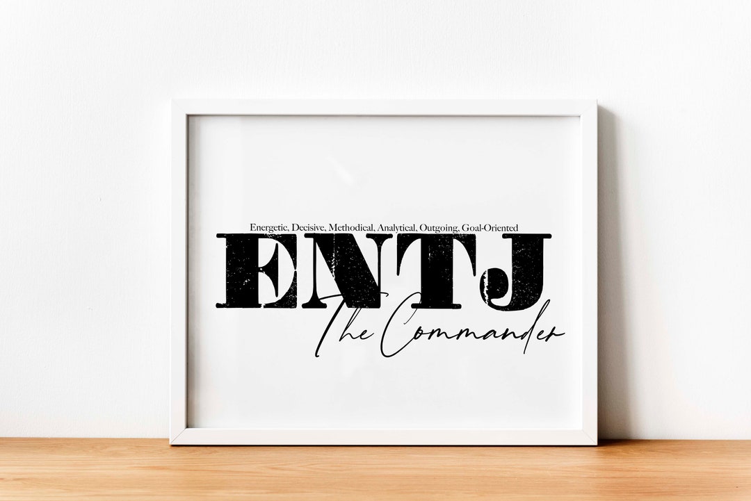 ENTJ Personality Print: the Commander, Myers-briggs Decor (digital ...
