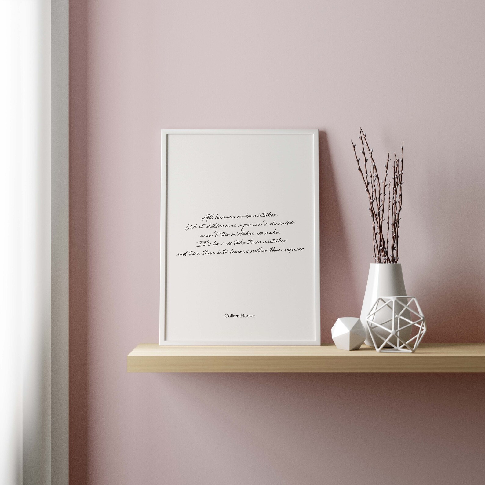 Colleen Hoover Quote Print, All Humans Make Mistakes, It Ends With Us ...