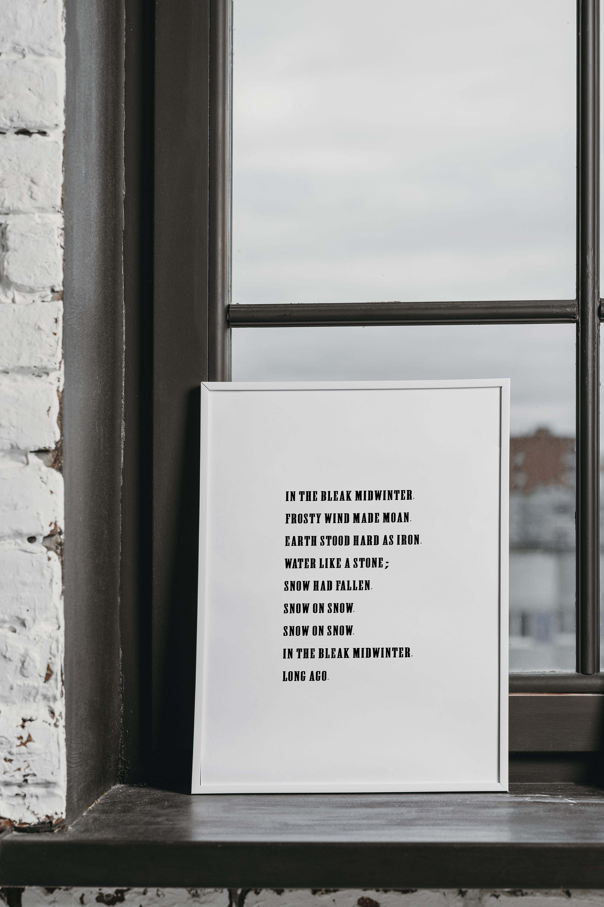 In the Bleak Midwinter, Peaky Blinders Poster Print, Christina Rossetti ...