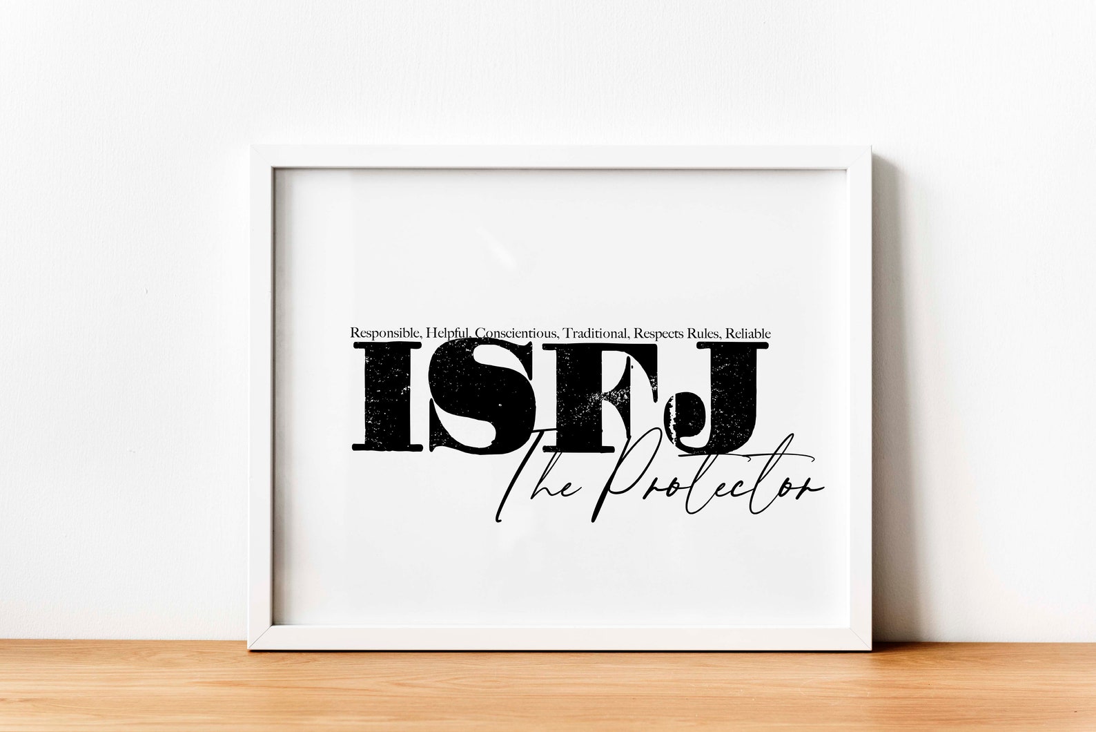 ISFJ Personality Print: the Protector, Myers-briggs Decor (digital ...