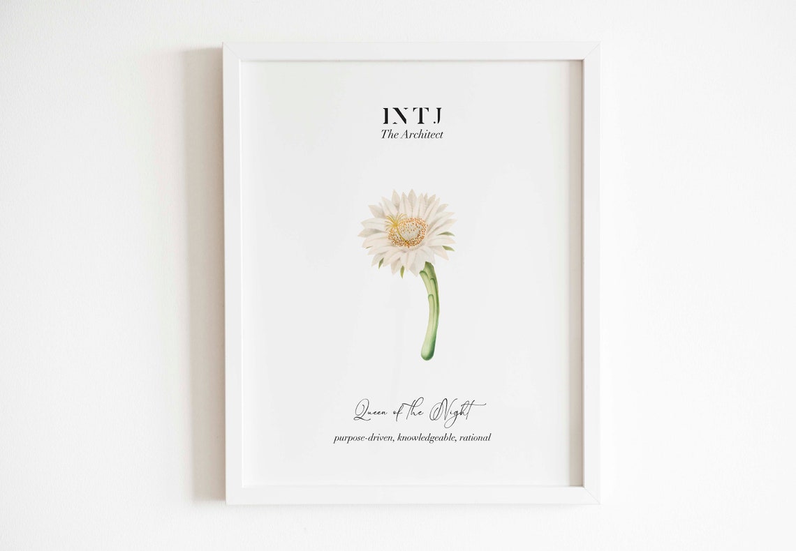 MBTI Introvert Flower Art Prints Bundle, Infj Infp Intj Intp Isfj Istj ...
