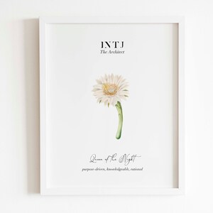 MBTI Introvert Flower Art Prints Bundle, Infj Infp Intj Intp Isfj Istj ...
