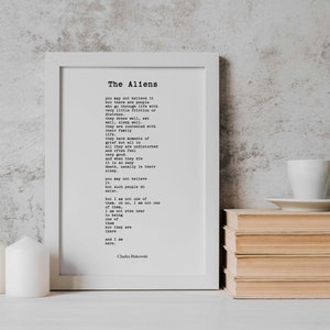 Charles Bukowski Poem Print: the Aliens (digital Download) - Etsy