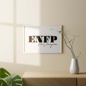 ENFP Wall Art Print, MBTI Personality Types, ENFP the Champion Gift ...