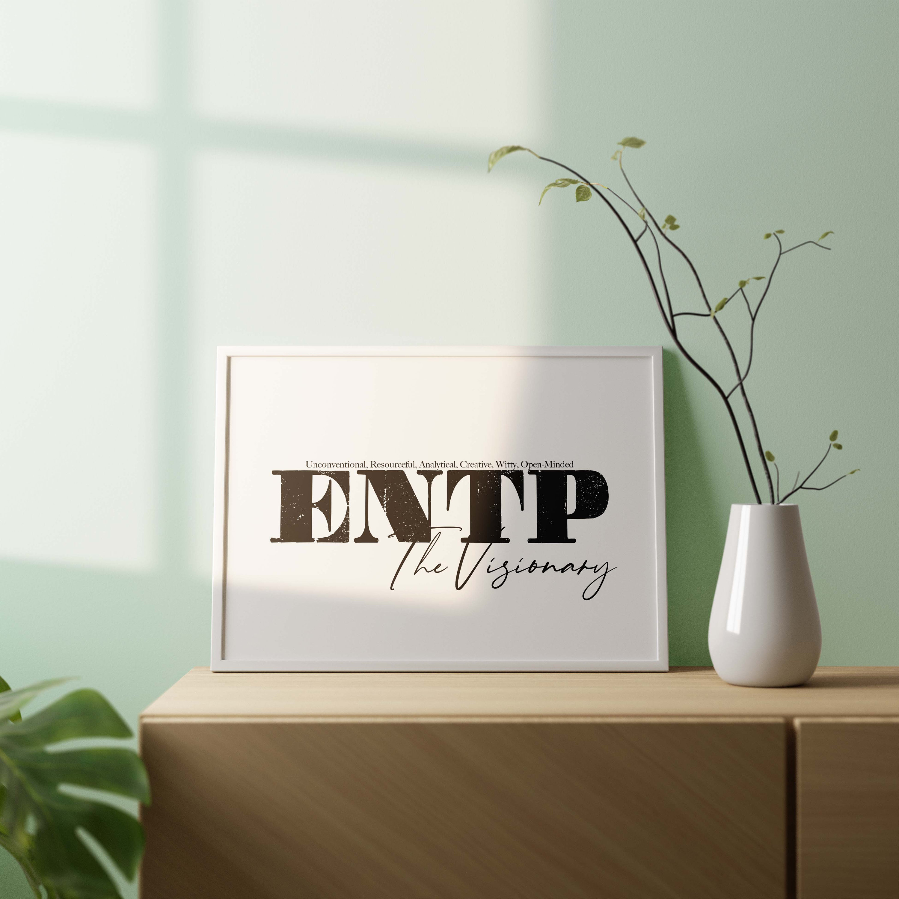 ENTP Wall Art Print, MBTI Personality Types, ENTP the Visionary Gift ...