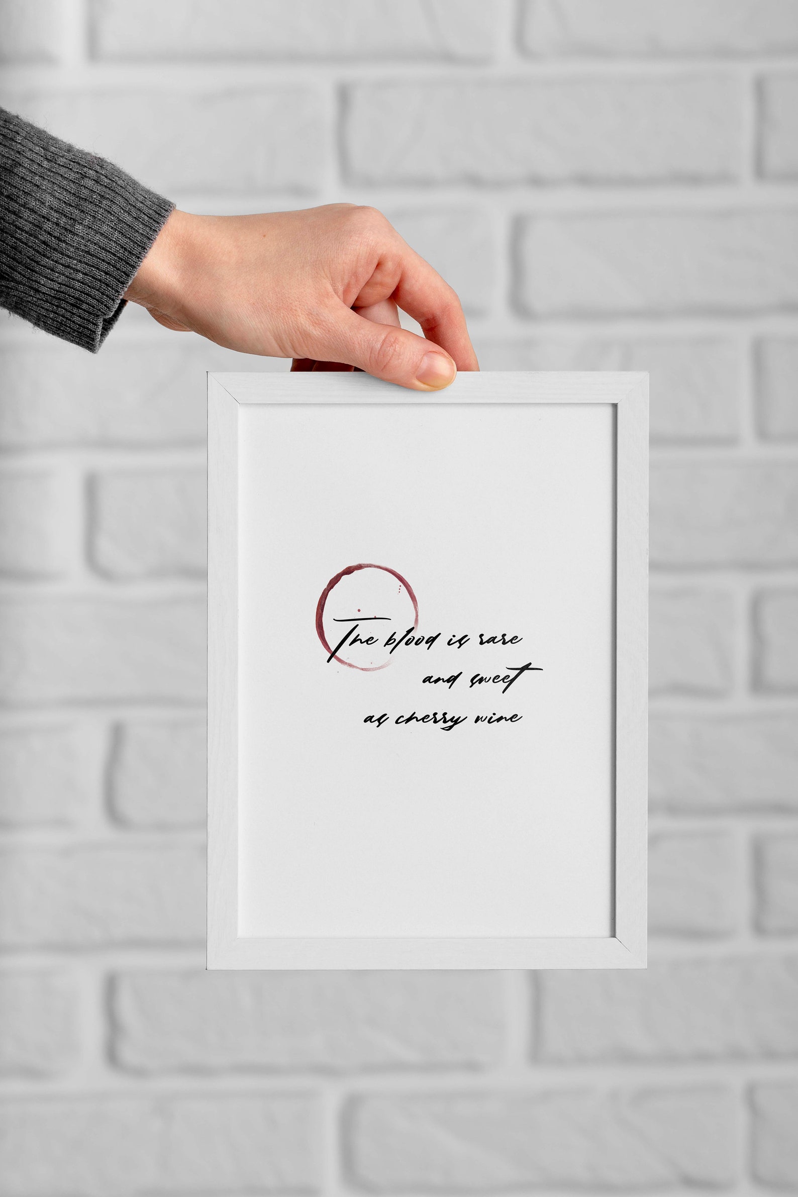 Hozier Quote Print, Cherry Wine Lyrics, the Blood is Rare and Sweet as ...
