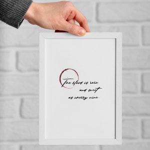Hozier Quote Print, Cherry Wine Lyrics, the Blood is Rare and Sweet as ...